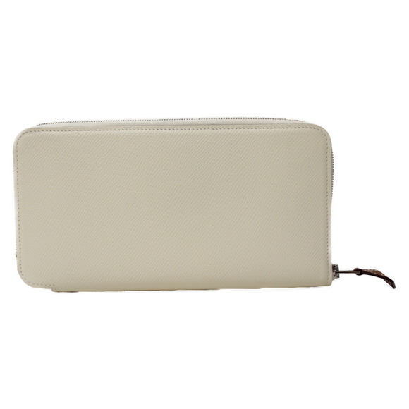 Hermes | Bags | Hermes Azap Long Silk Leather X Silk White Brown Y ...